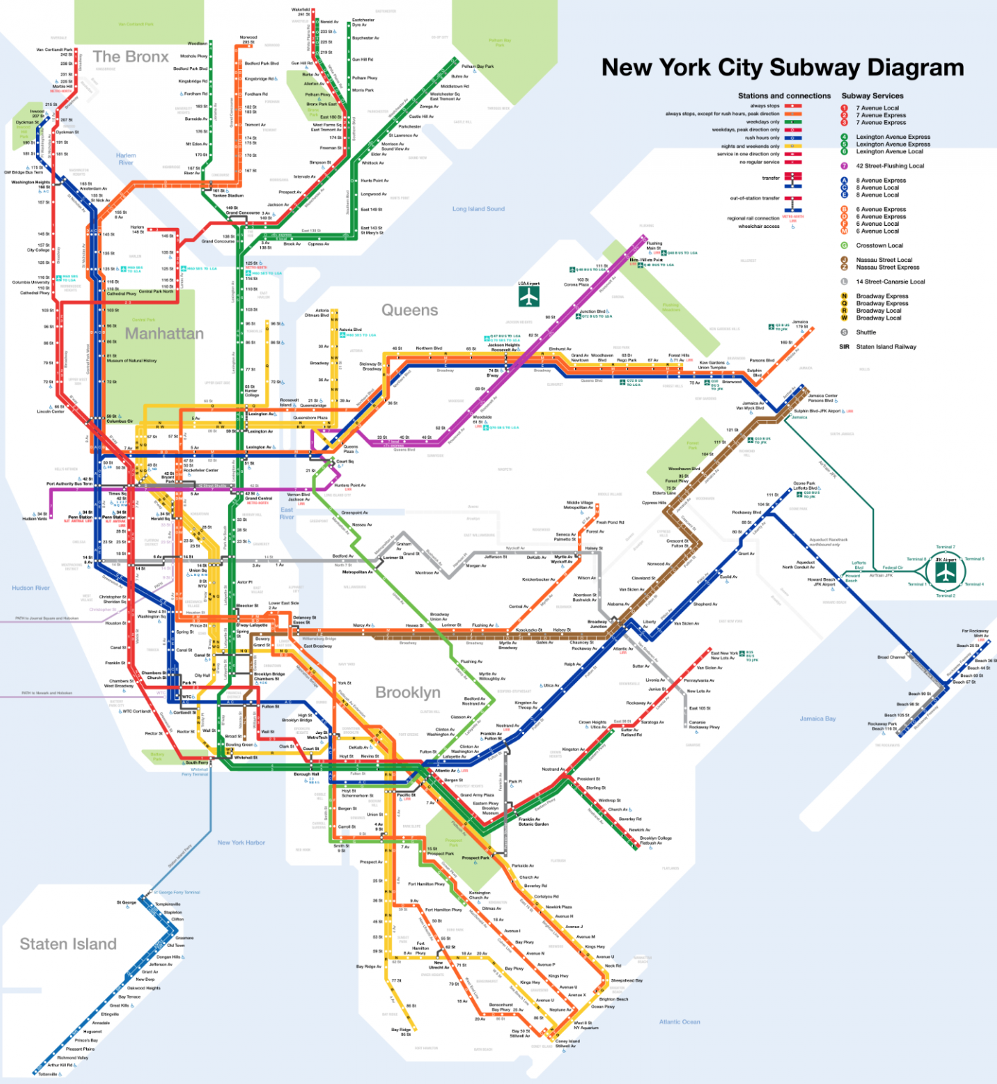 NEW YORK CITY SUBWAY MAP - New update map 2023