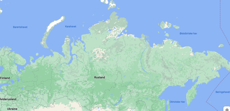 KORT OVER RUSLAND | Kort over Rusland med mere end 100 byer, områder og ...